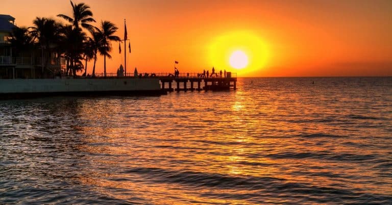 Sneak Peek of Sunset Pier in Key West | Florida Keys Camping